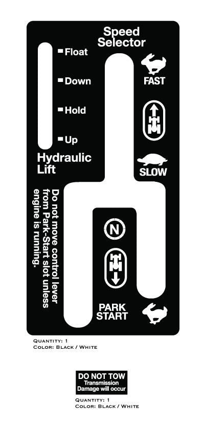 Ariens S14 / S16 Throttle Decal – Vintage Reproductions