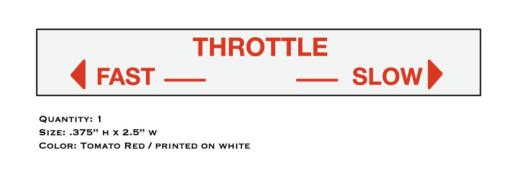 Ariens Tecumseh 2.7HP Engine Throttle Decal – Vintage Reproductions