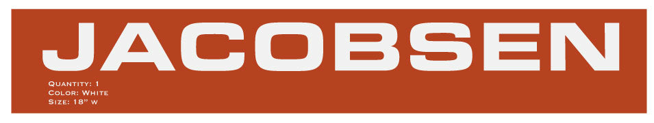 Jacobsen White Copy Decal – Vintage Reproductions