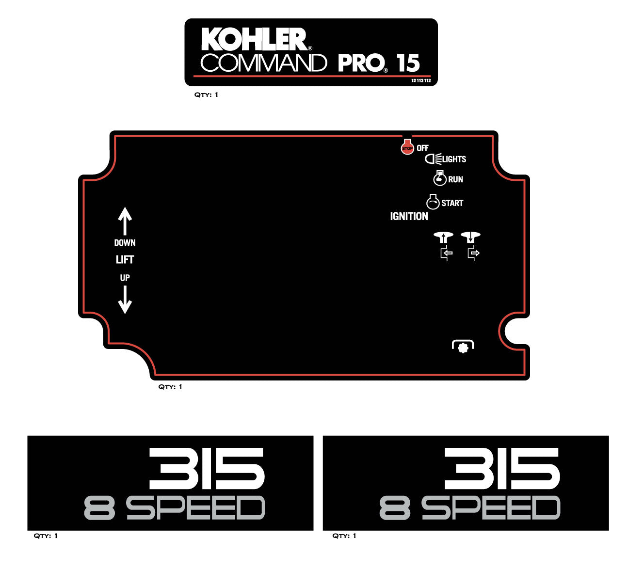 2004 Toro Wheel Horse 315-8 Decals – Vintage Reproductions