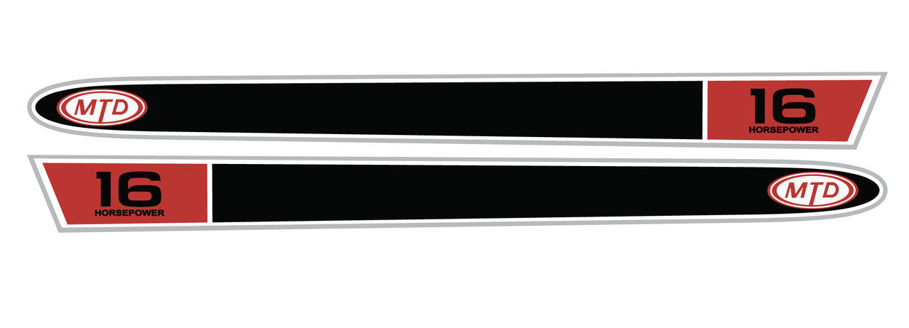 MTD Tractor 16HP Hood Decal – Vintage Reproductions