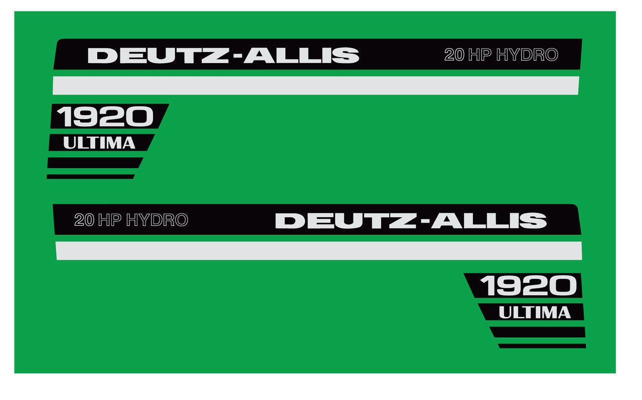 Deutz-Allis 1920 20 hp Ultima Hood Decals – Vintage Reproductions