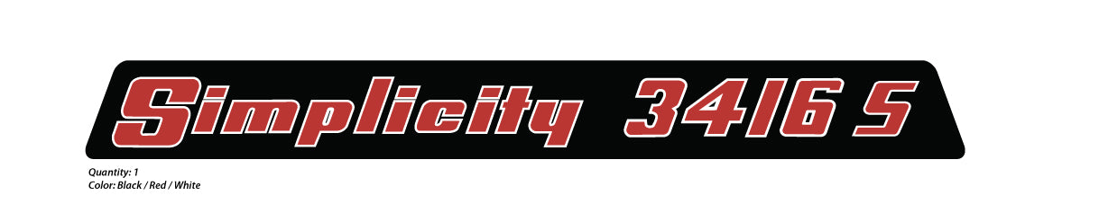 Simplicity 3416S Rear Fender Decal – Vintage Reproductions