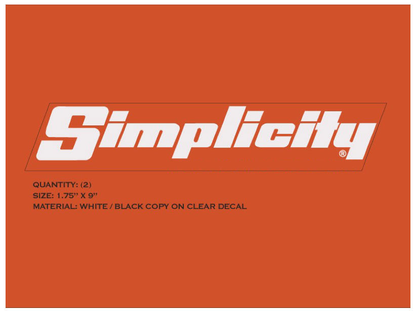 Simplicity 4211 Front and Rear Axle Logo Decals – Vintage Reproductions