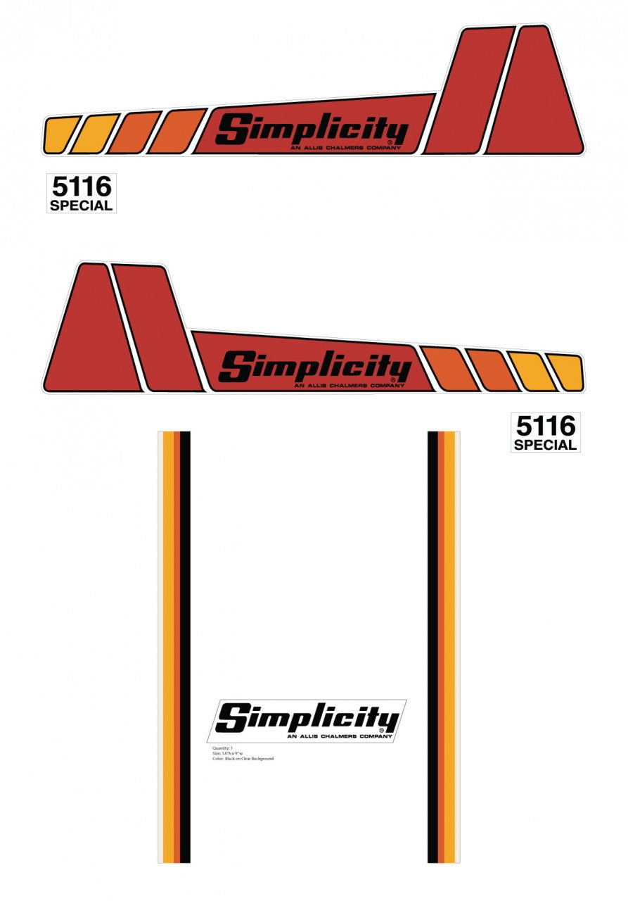 5116 Special Simplicity Decal kit – Vintage Reproductions