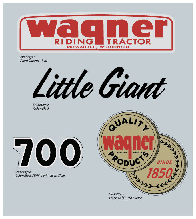 Wagner Little Giant 700-A Decal Set – Vintage Reproductions
