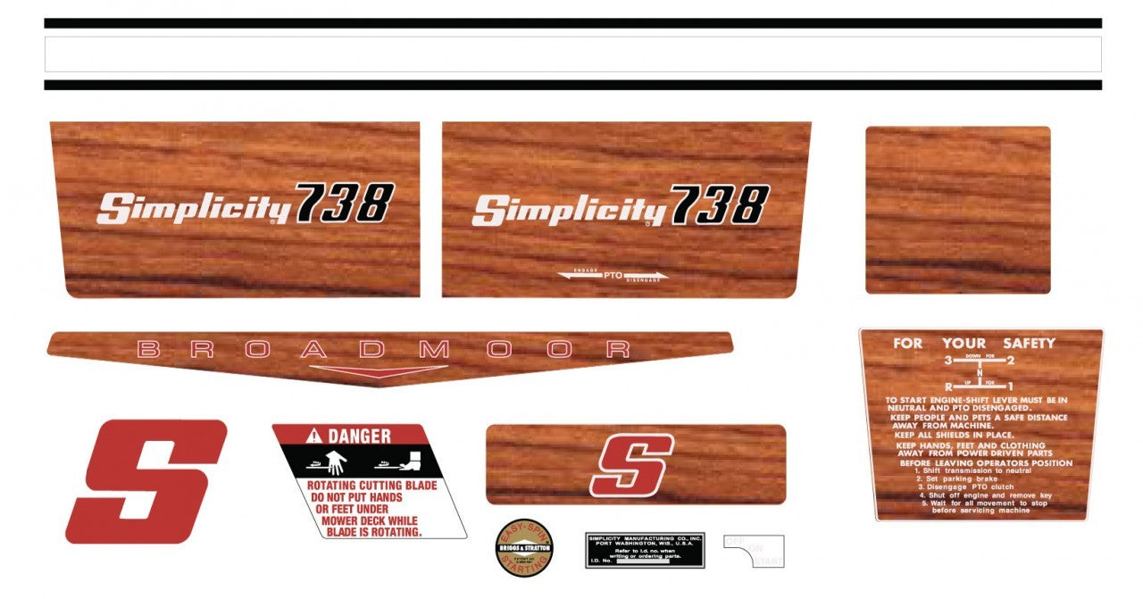 Simplicity 1973 738 Broadmoor Decal Kit – Vintage Reproductions