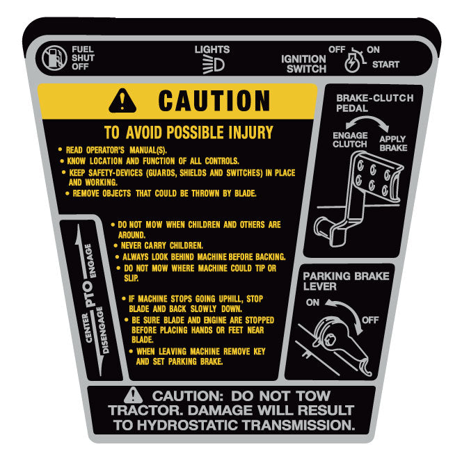 Simplicity 7790 Shift Yellow Caution Decal – Vintage Reproductions