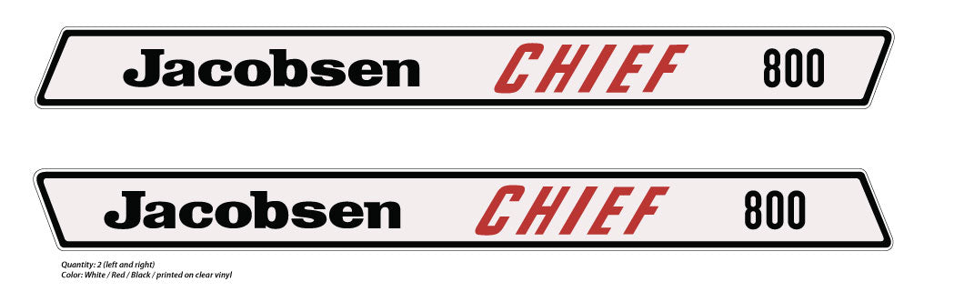 Jacobsen Chief 800 Hood Decal – Vintage Reproductions