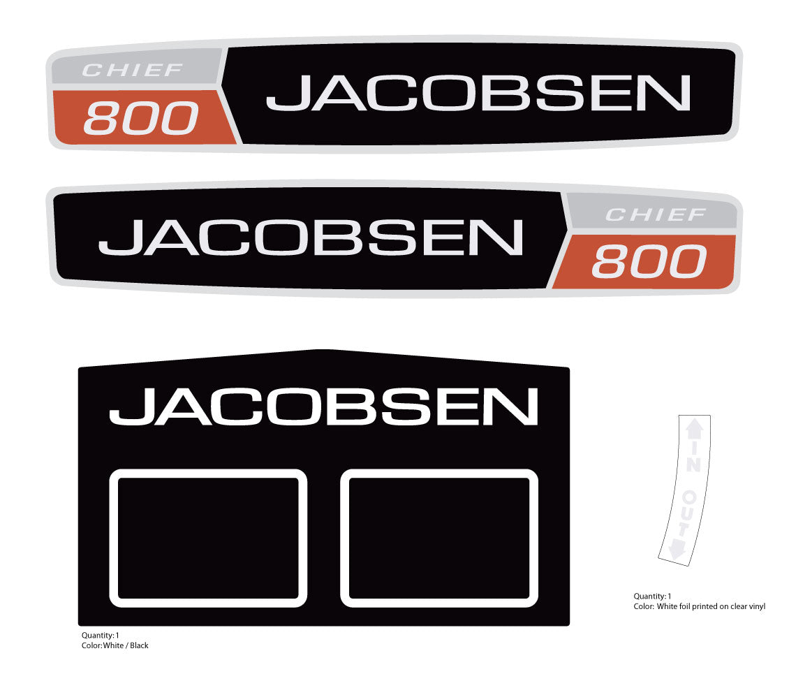 Jacobsen chief 800 Headlight Option Decal set – Vintage Reproductions