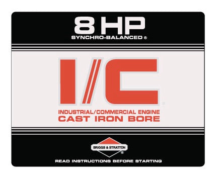 Briggs and Stratton 8HP engine decal – Vintage Reproductions