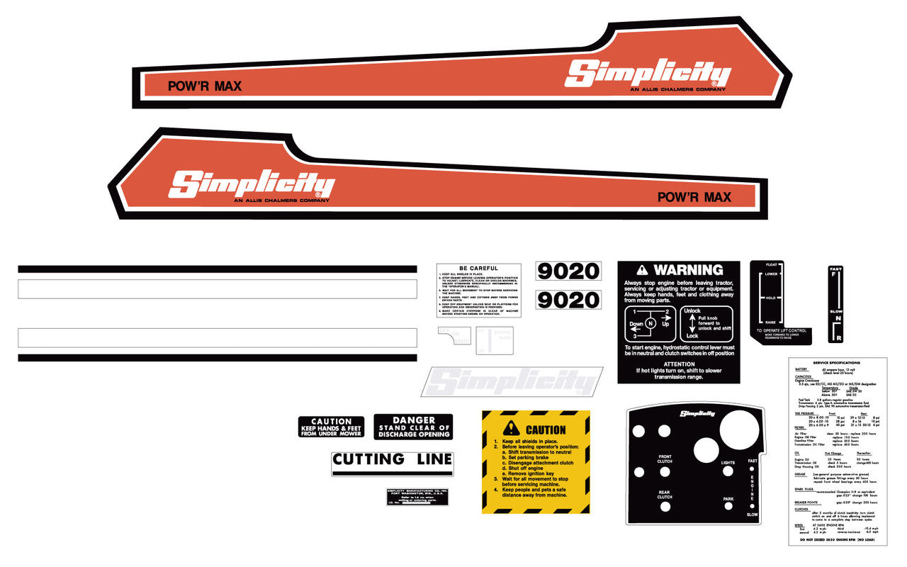 Simplicity 9020 decal kit – Vintage Reproductions