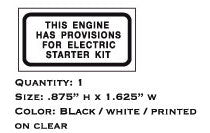 Ariens 8HP Snow Blower Starter Kit Decal – Vintage Reproductions