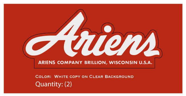 Ariens White Logo Decal – Vintage Reproductions
