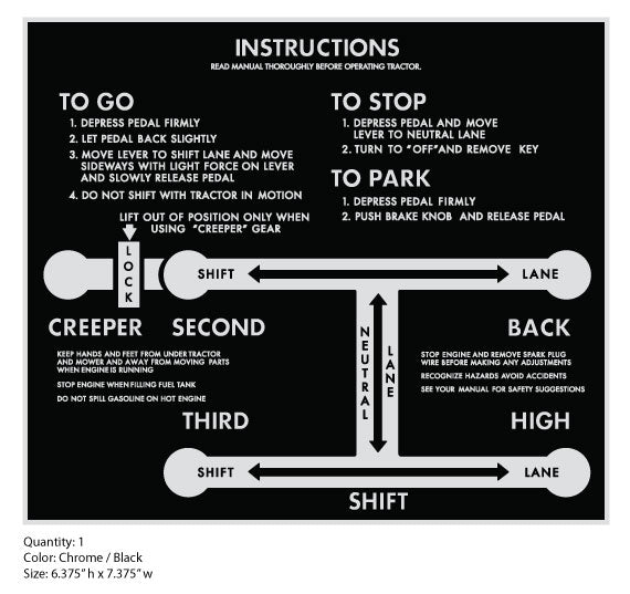 Jacobsen Chief Transmission Decal – Vintage Reproductions