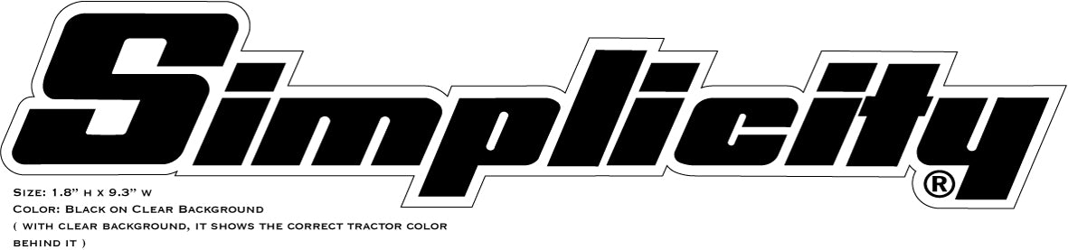 Simplicity Rear Seat Decal – Vintage Reproductions