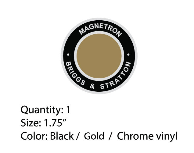 Briggs & Stratton Magnetron Gold Circle Decal – Vintage Reproductions