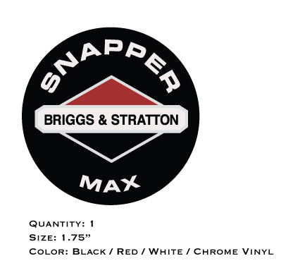 Briggs and Stratton Snapper Max Engine Decal – Vintage Reproductions