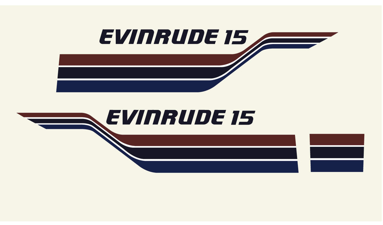 Evinrude 15HP Outboard Engine Decals – Vintage Reproductions