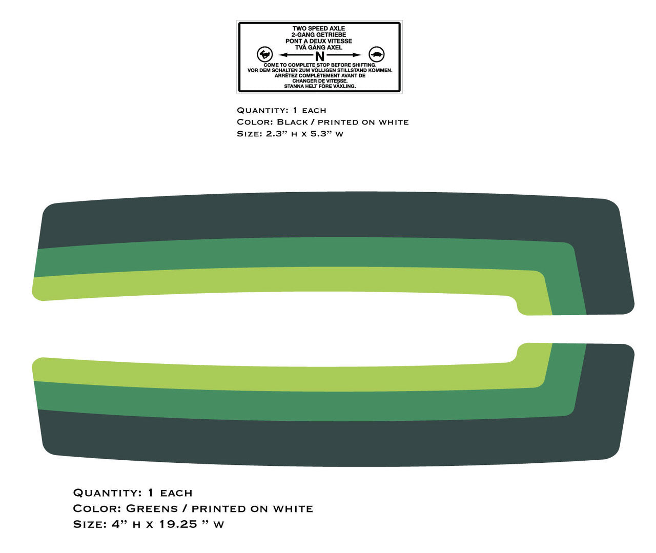 Bolens HDT 1000 Diesel Tractor Fender Decals – Vintage Reproductions