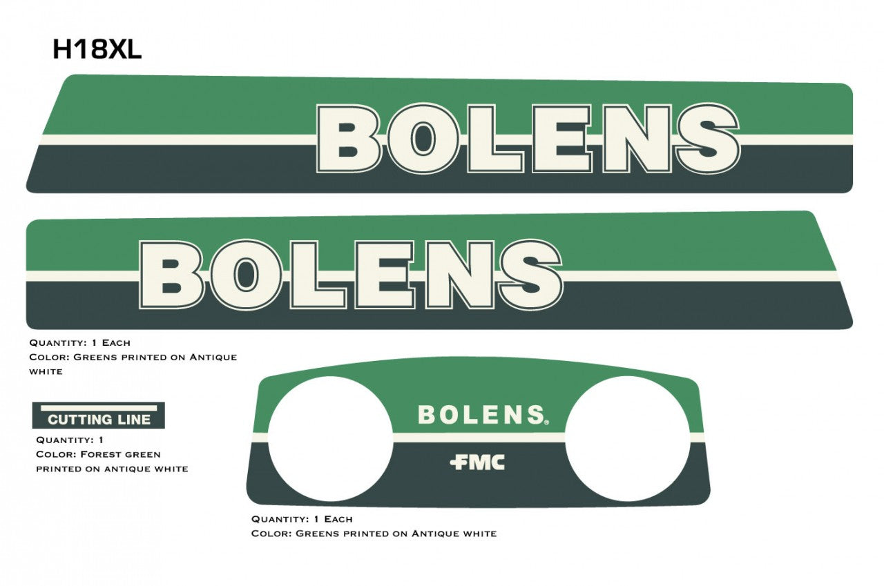Bolens H18XL decal set – Vintage Reproductions