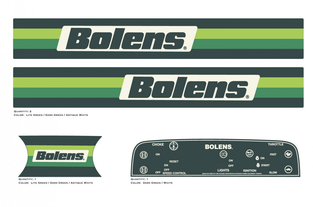Bolens HT23 1985-87 Decal Set – Vintage Reproductions