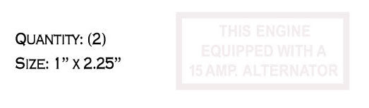 Kohler Engine 15 Amp. Alternator Decal – Vintage Reproductions