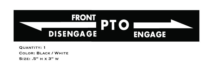 Simplicity Disengage / Engage PTO Decal – Vintage Reproductions