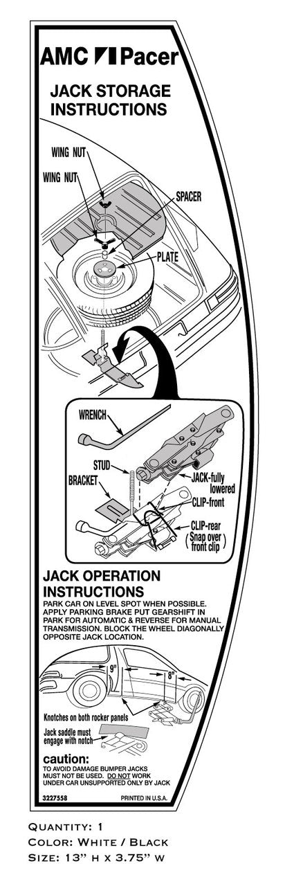 AMC Pacer Spare Tire Decal – Vintage Reproductions