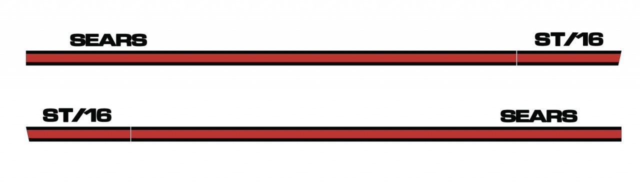 SEARS 1973-1975 ST/16 Hood Decals – Vintage Reproductions