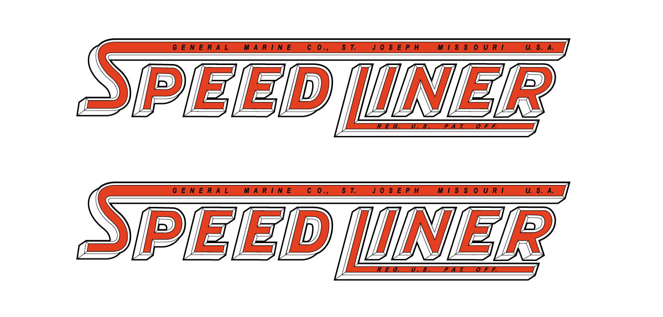 Speed Liner Boat Decals (Red) – Vintage Reproductions
