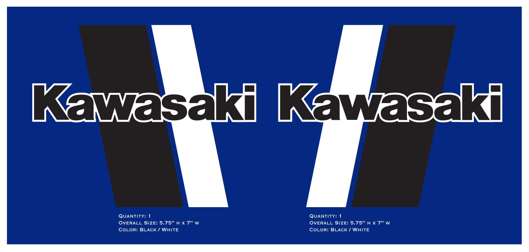 Kawasaki Dirt Bike Gas Tank Decals – Vintage Reproductions