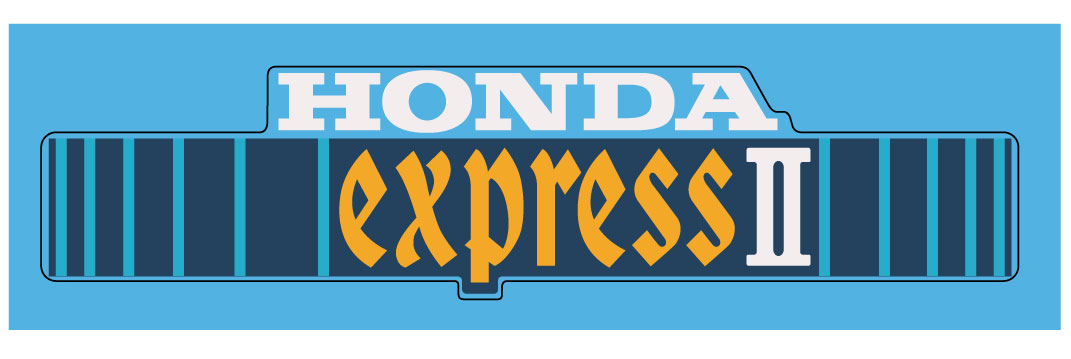 Honda Express II (Blue) Decal – Vintage Reproductions