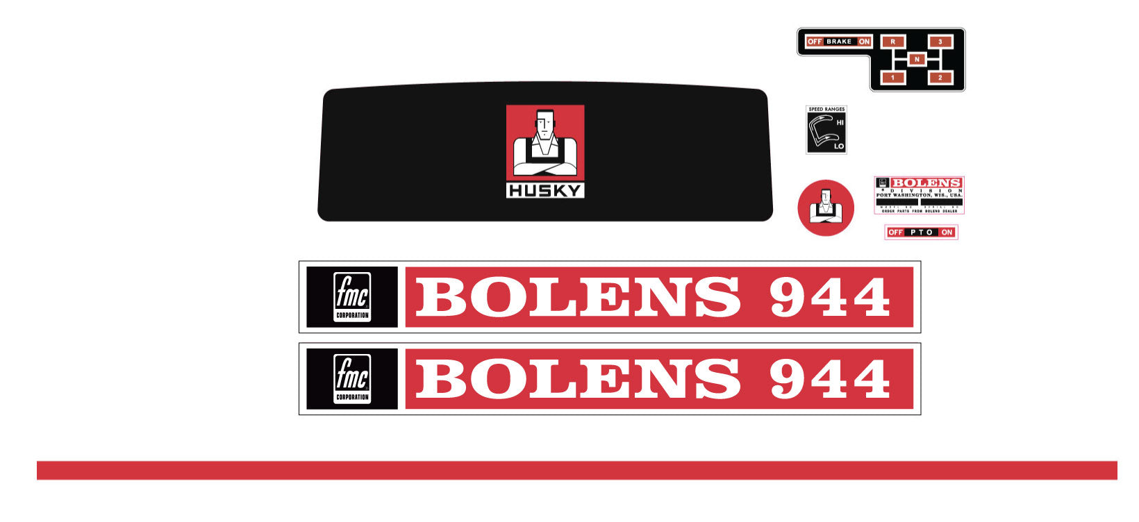 Bolens 944 Decal Set – Vintage Reproductions