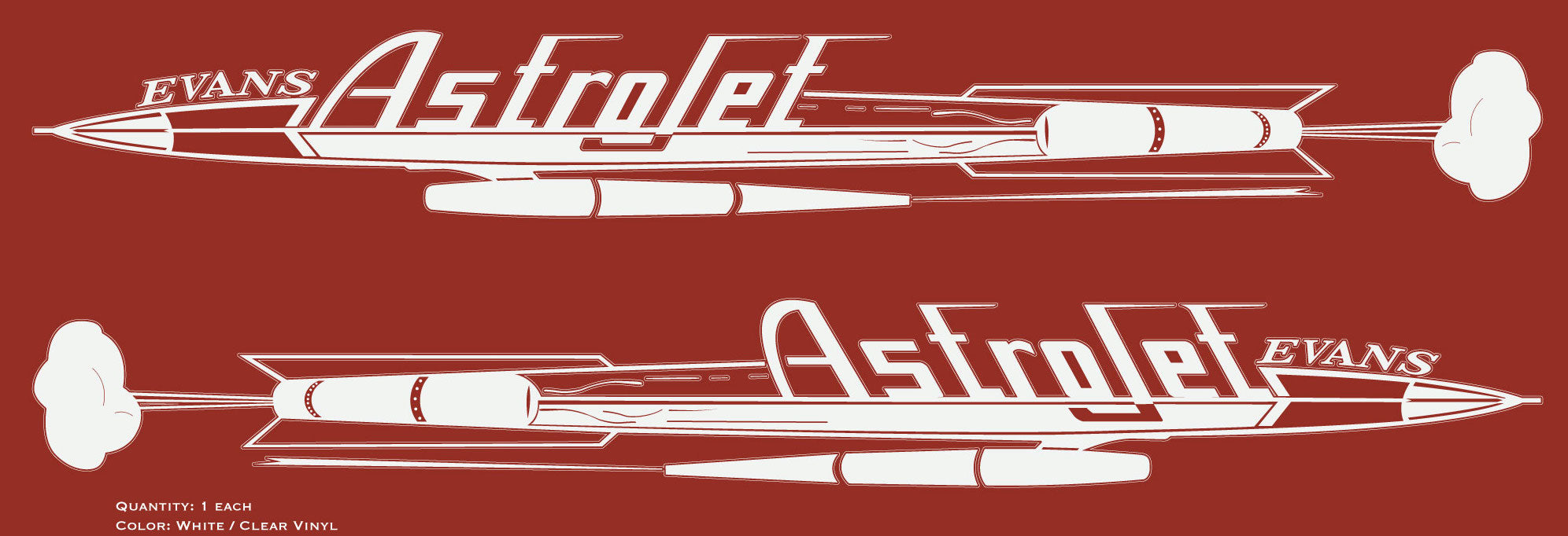 Astrolet Evans Pull Trailer Decals – Vintage Reproductions