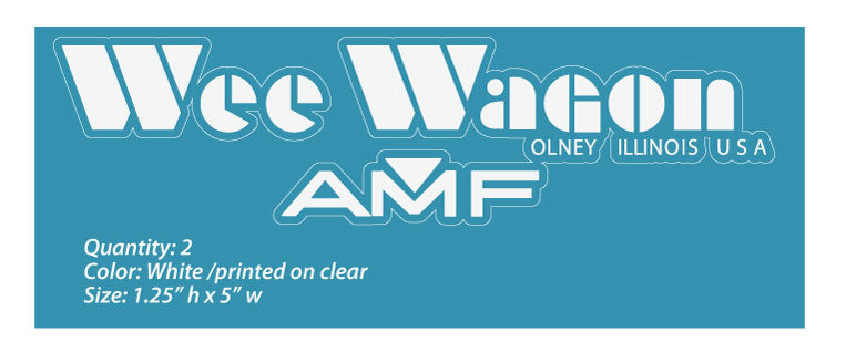 AMF Wee Wagon (white) Decals – Vintage Reproductions