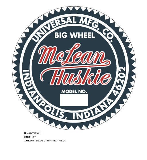 Mclean Huskie Logo Decal – Vintage Reproductions