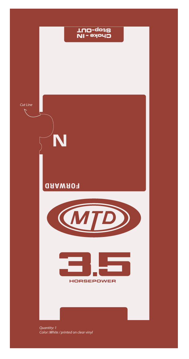 MTD 1972 Roto Tiller 3.5 HP Decal – Vintage Reproductions