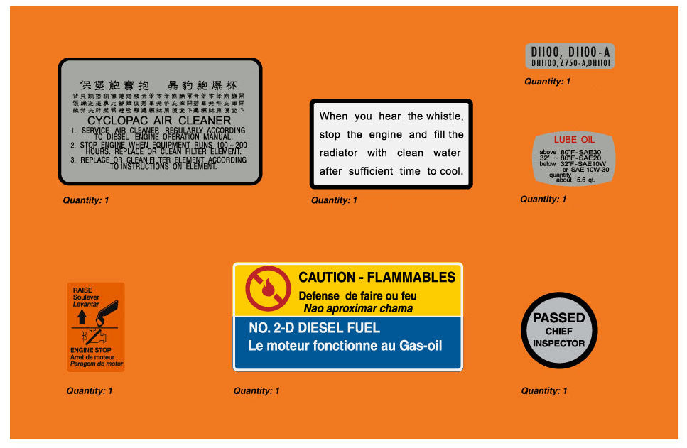 Kubota Assorted Decals – Vintage Reproductions