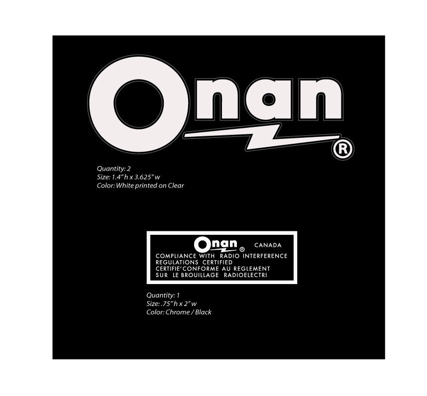 Onan Engine Decals – Vintage Reproductions