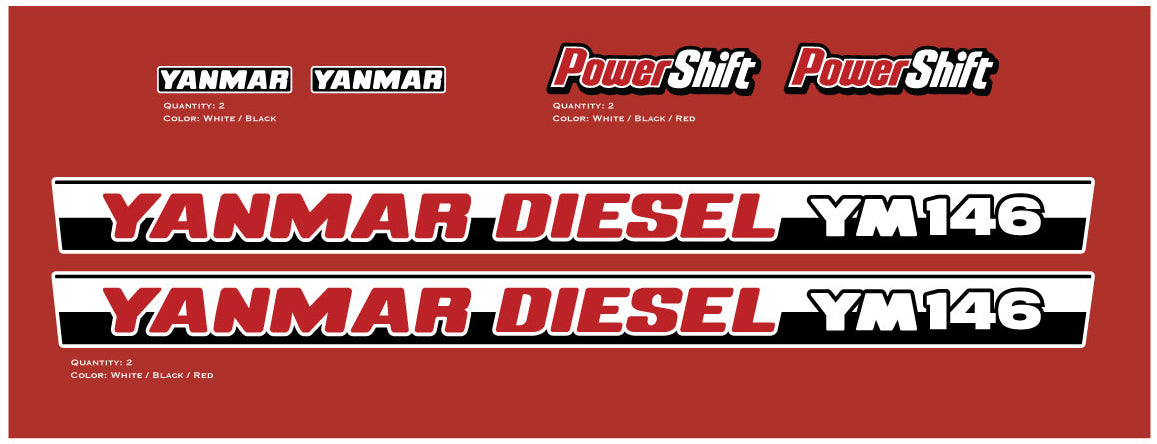 Yanmar YM146 Diesel Hood Decals – Vintage Reproductions