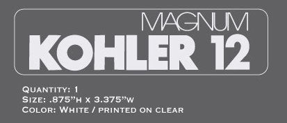Kohler Magnum 12 Engine Decals – Vintage Reproductions