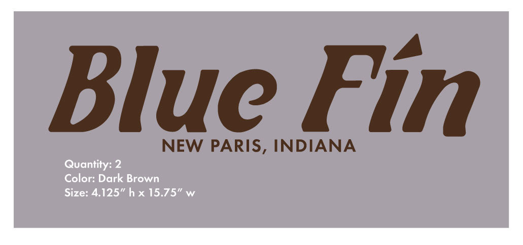 Blue Fin Boat Decal – Vintage Reproductions