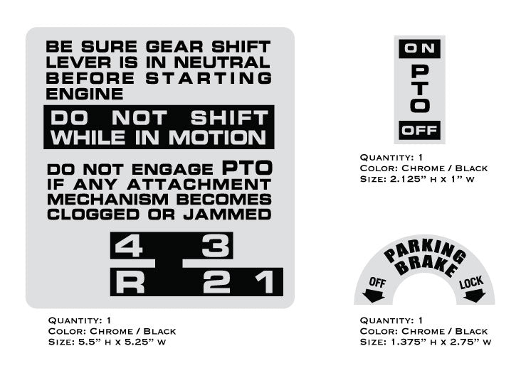 MTD 960 Shifter Decals – Vintage Reproductions