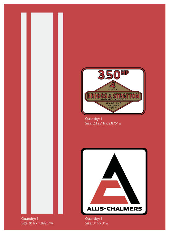 Briggs and Stratton 3.5HP Mower Deck Decals – Vintage Reproductions