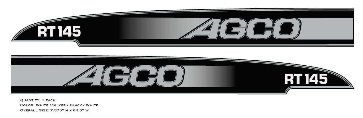 AGCO RT145 Hood Decals – Vintage Reproductions