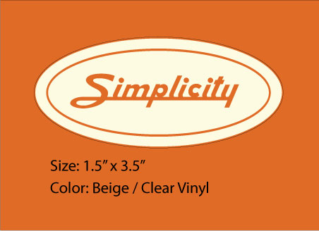 Simplicity oval logo Beige – Vintage Reproductions